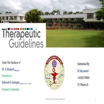 14ab1 t0004 therapeutic guidelines | PPTX