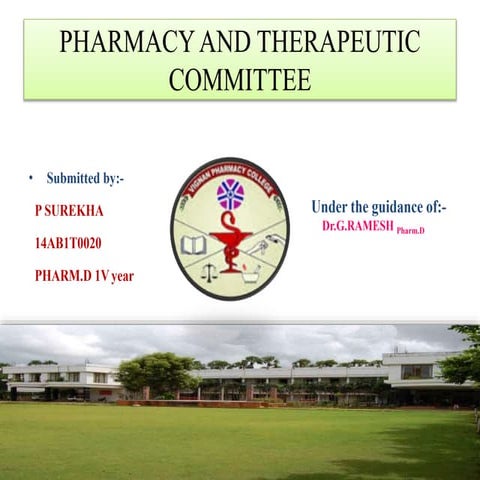 Drug and therapeutic committee | PPTX