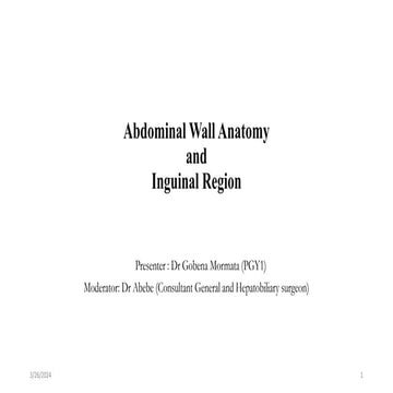 Abdominal wall anatomy and its clinical importance | PPTX