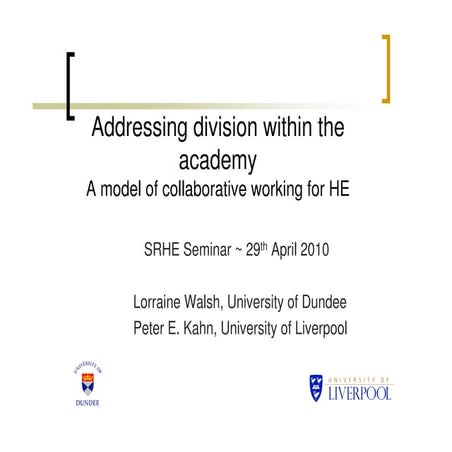 A model of collaborative working for higher education | PDF ...