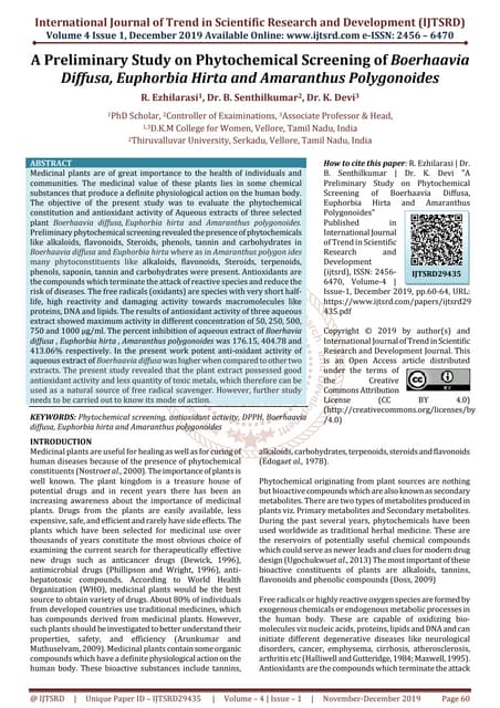 DIURETICS - PHARMACOGNOSTIC NOTE ON GOKHRU AND PUNARNAVA. | PDF