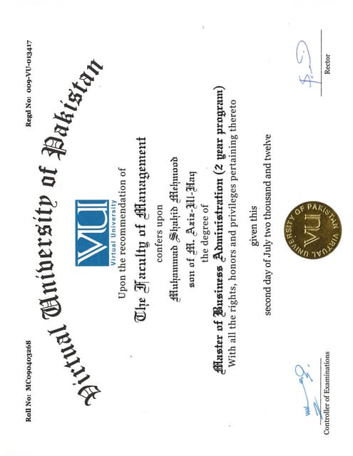 SAQA CERTIFICATE | PDF