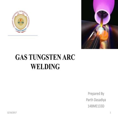 Gas Tungsten Arc Welding (ASM Handbook) | PPTX
