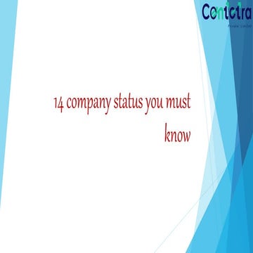 14 company status you must know | PPTX