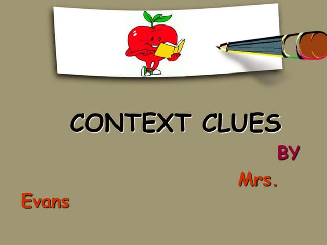 Context clues power point | PPT