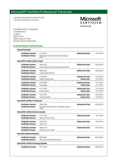 MS_Learning_Transcript (6).PDF | Computing | Technology & Computing