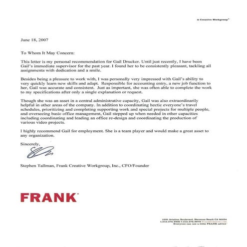 IGNITED Letter of Recommendation | PDF