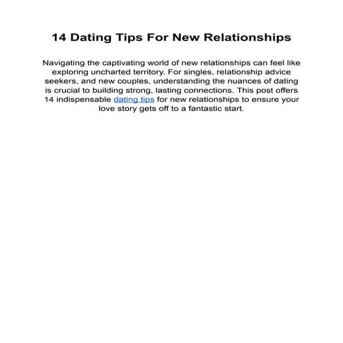 14 Dating Tips For New Relationships.pdf