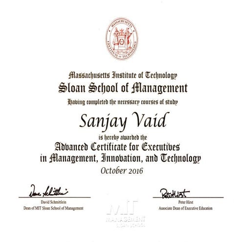 MIT ACE Certificate | PDF