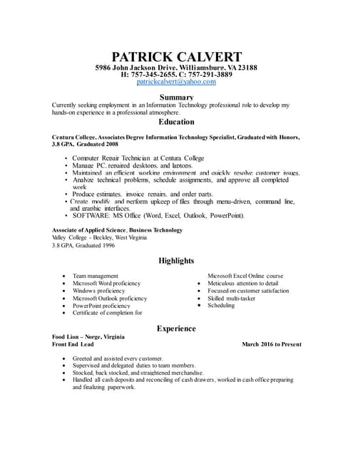 General Resume | PDF