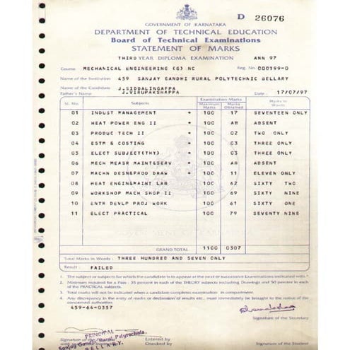 14 dme marks card 2 | PDF
