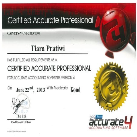 Sertifikat Accurate | PPT