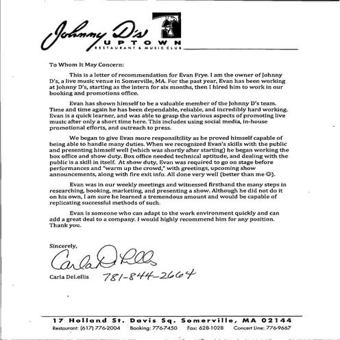 Carla letter of Recomendation | PDF