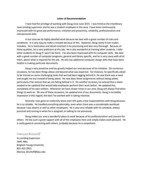 Paul reference letter- RJanicek | PDF