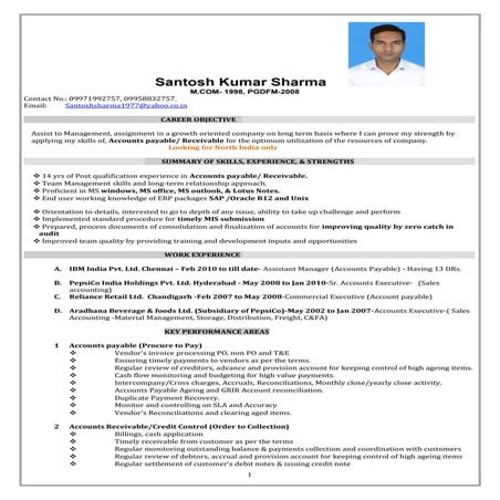Resume_Santosh Sharma 14 Oct 15 | PDF