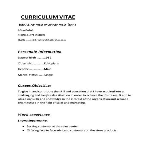 Resume For Kmart | PDF