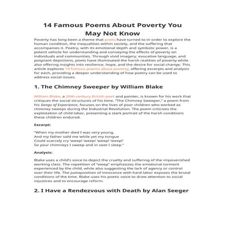 14 Famous Poems About Poverty You May Not Know.docx