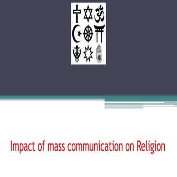 Impact of mass communication on Religion | PPTX