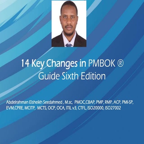 14 key changes in pmbok ® guide sixth edition | PDF | Business | Business and Finance