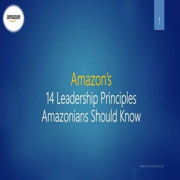 Amazon 14 leadership principles | PPTX