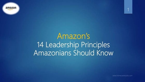Amazon Leadership Principles | PDF
