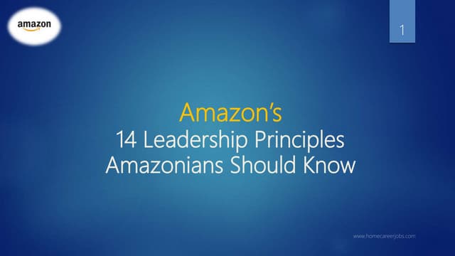 Amazon Leadership Principles | PDF