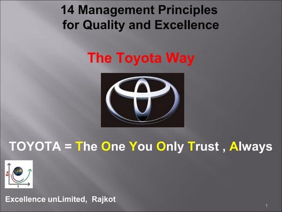 Lean Manufacturing: The Toyota Way | PPTX