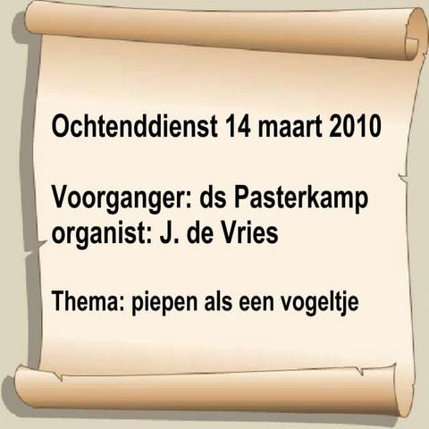Piepen als een vogeltje | PPT