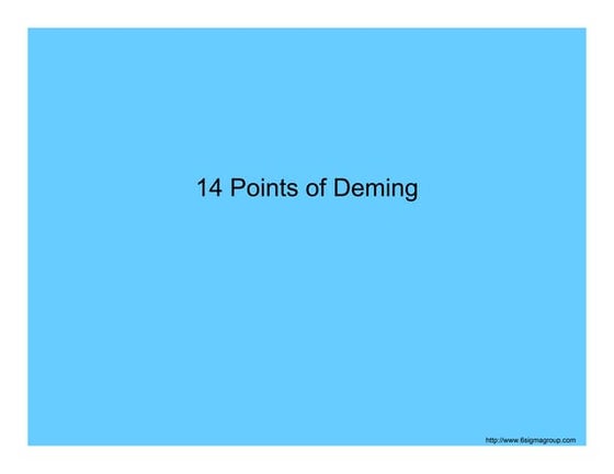 Deming’s 14 Points for Management | PPT