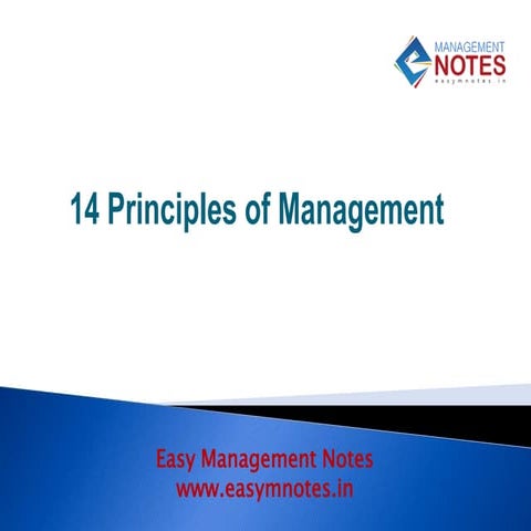 14 principles of management | PPT