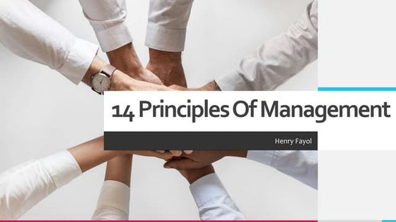 THIS PRESENTATION IS ALL ABOUT MANAGEMENT PRINCIPLES | PPT