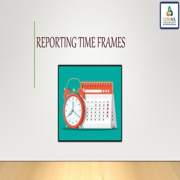 REPORTING TIME FRAMES | PPT