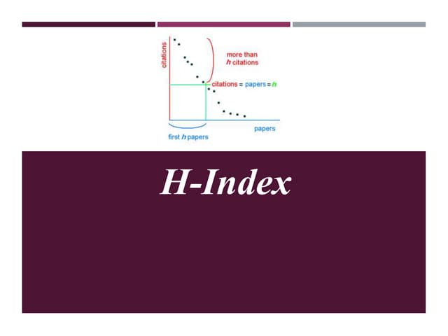 RESEARCH METRICS h-INDEX.pptx | Science