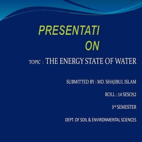 Energy State Of Water | PPSX