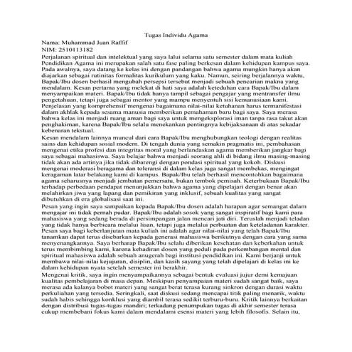 Tugas Individu Agama Muhammad Juan Raffif.docx