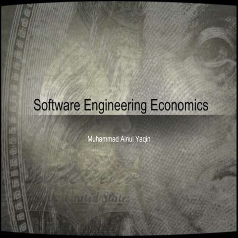 14 Software Engineering Economics | PPTX