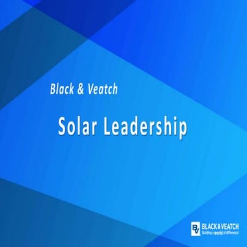 Black & Veatch Solar Power Leadership | PPTX