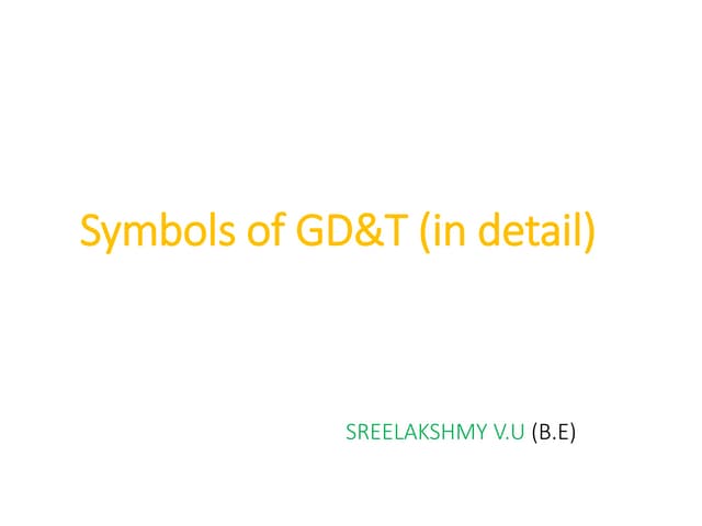 Gdt symbols reference | PDF
