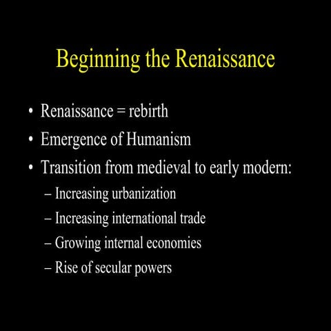 Lesson One - The Renaissance | PPT