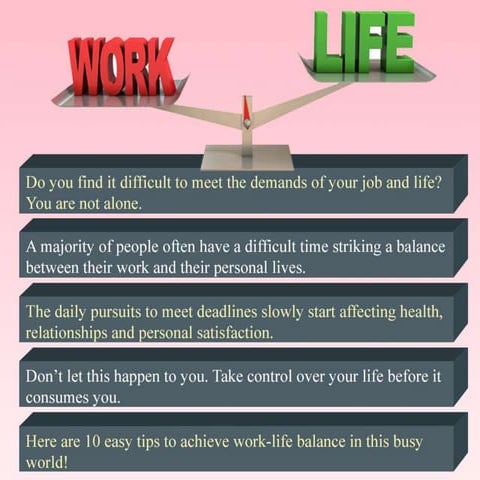 14 Tips To Achieve The Perfect Work-Life Balance | PPTX