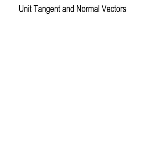 14 unit tangent and normal vectors | PPT