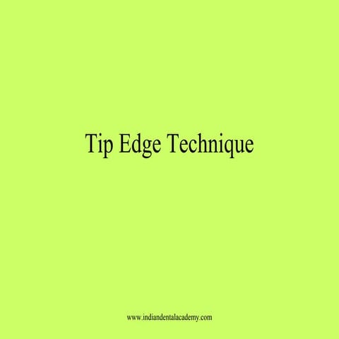 14 use of a tip edge stage- (2) | PPT