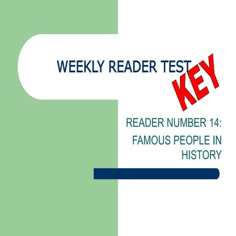 5th grade 14 weekly reader test famous people in history answers | PPT