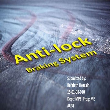 Anti-lock Braking system (ABS) | PPT
