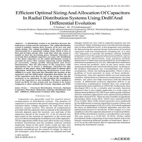 Efficient Optimal Sizing And Allocation Of Capacitors In Radial Distribution Systems Using Drdlf