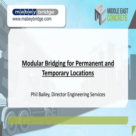 Modular Bridging for Permanent and Temporary Locations | PDF
