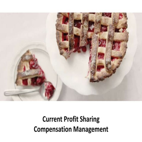 Current profit sharing - compensation management Manu Melwin Joy | PPTX