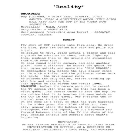 Script - Reality | DOCX
