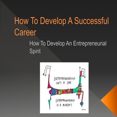 Develop an entrepreneurial spirit to become successful | PPTX