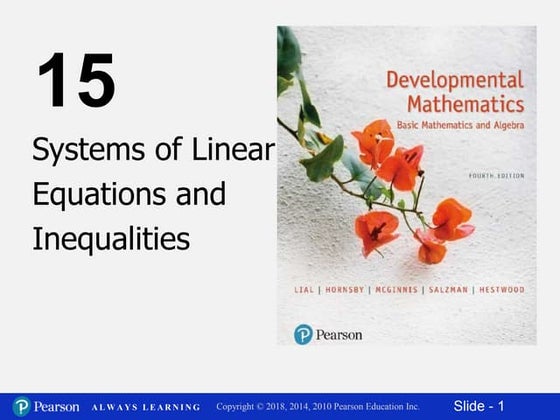 9.5 Nonlinear Systems of Equations | PPT